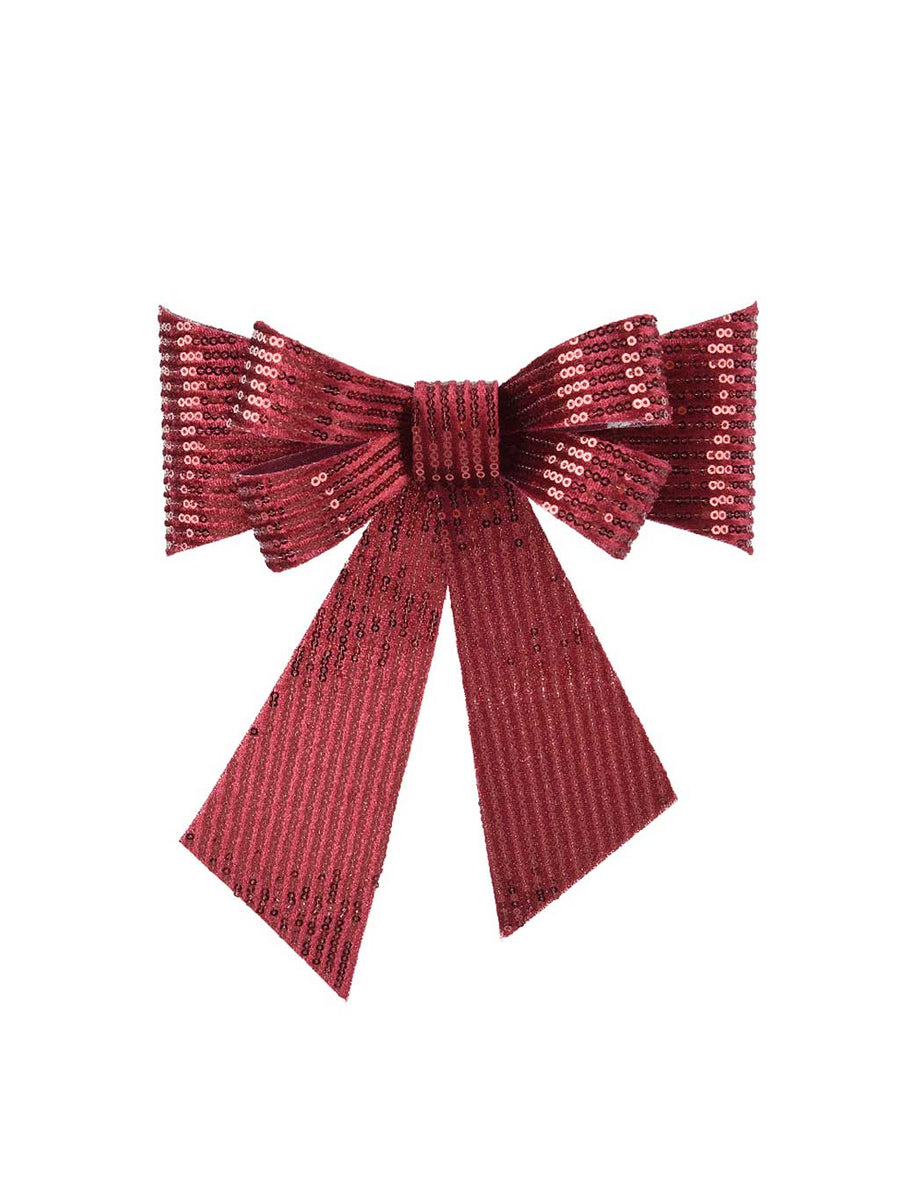 Bow with Sequins - Red – Seasons Christmas Outlet