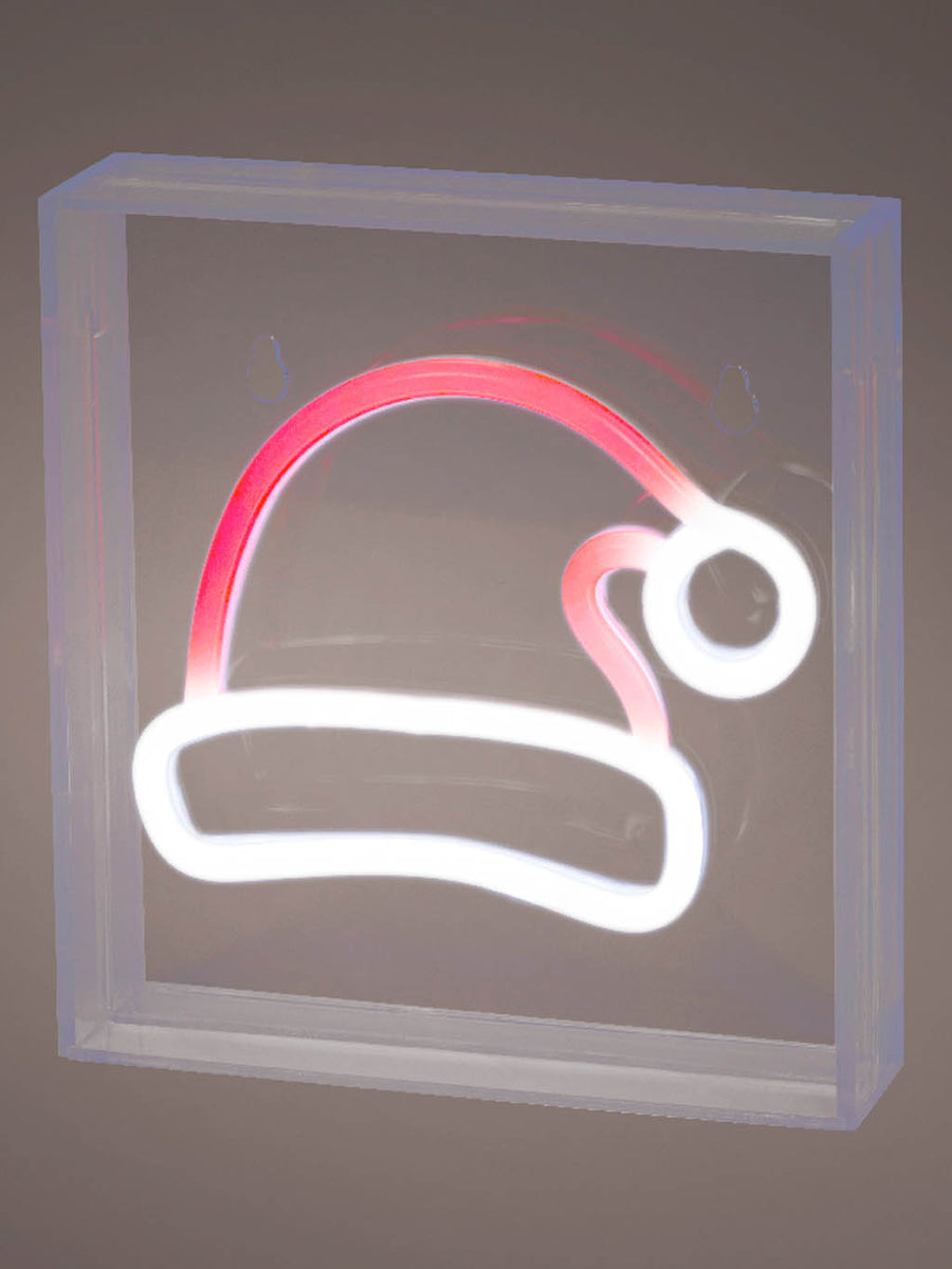 18cm USB LED Neon Block - Santa Hat – Seasons Christmas Outlet