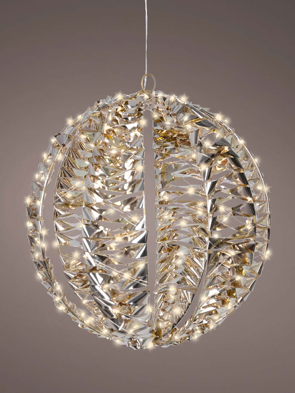 50cm Gold Ball Micro LED Flashing Effect - Warm White - Outdoor ...