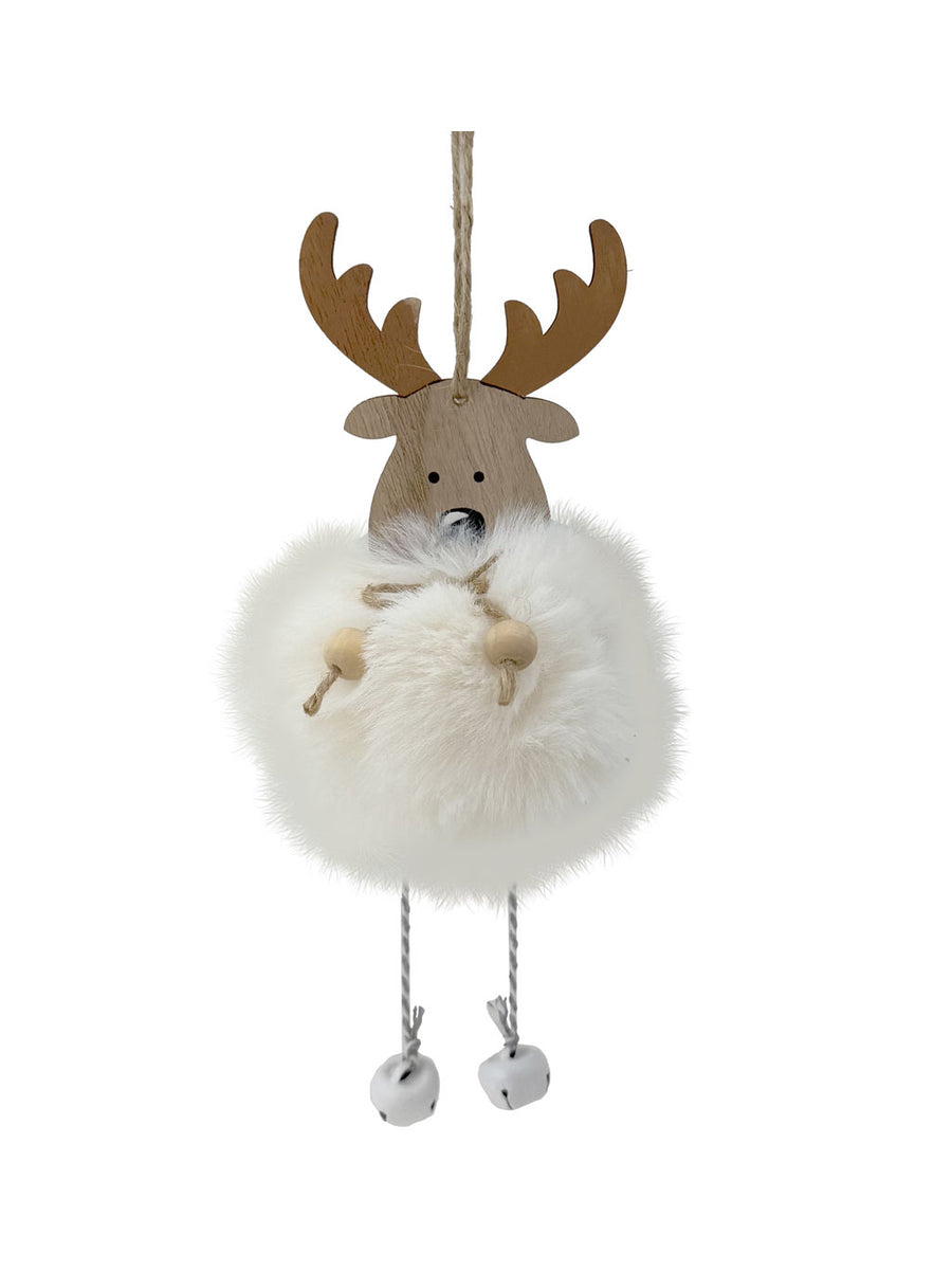 Pom Pom Deer Bauble – Seasons Christmas Outlet