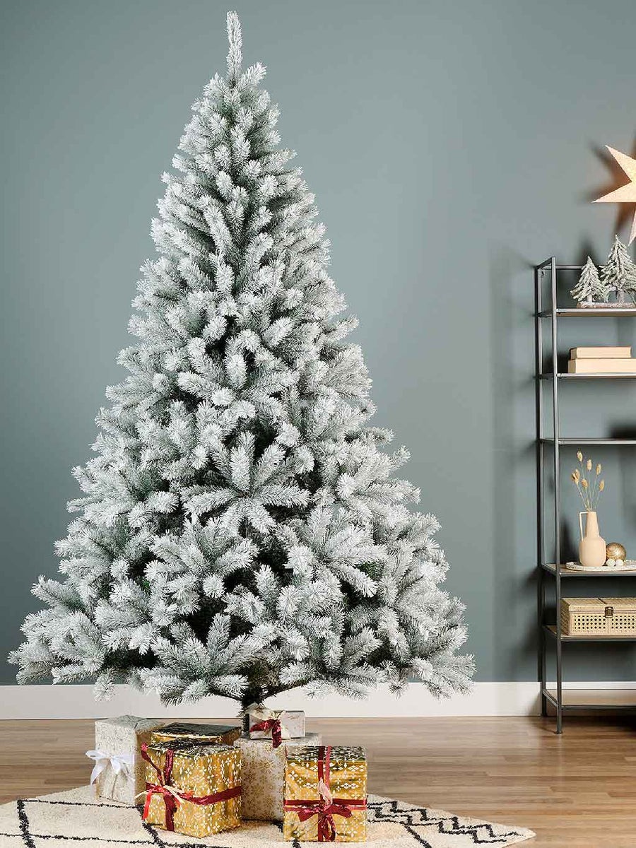 2.1M (7ft) Frosted Canada Spruce Christmas Tree – Seasons Christmas Outlet