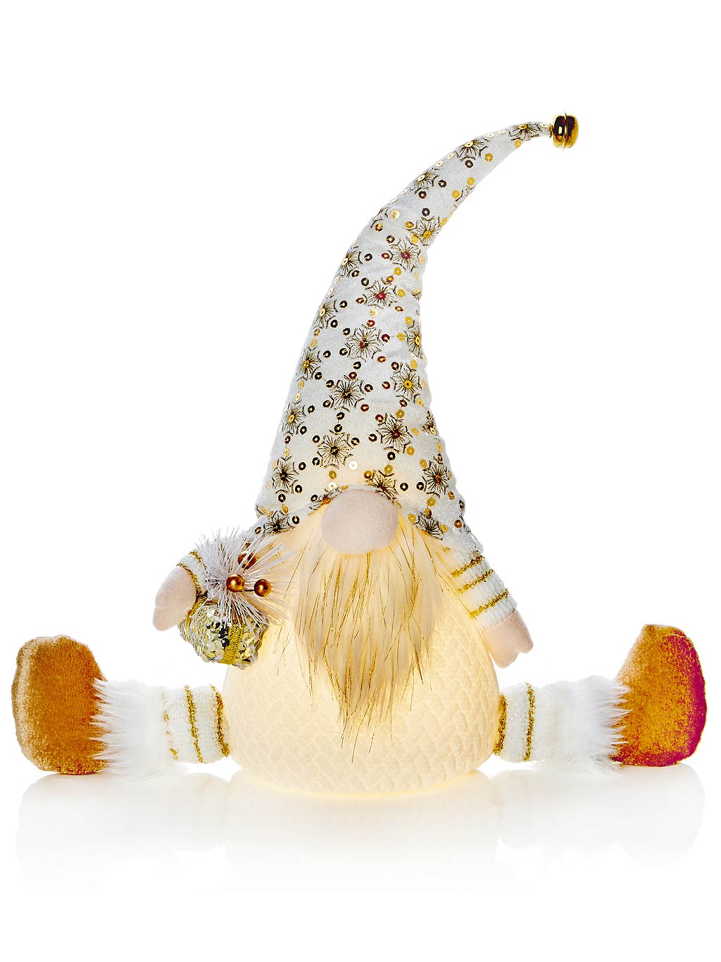 Lit Gold Sparkle Gonk – Seasons Christmas Outlet