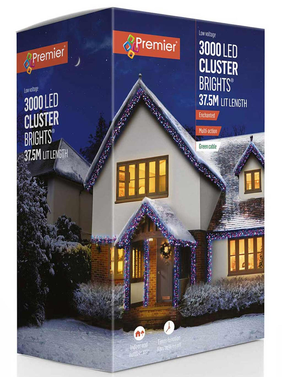 3000 Multi-Action LED Cluster Brights with Timer – Seasons Christmas Outlet