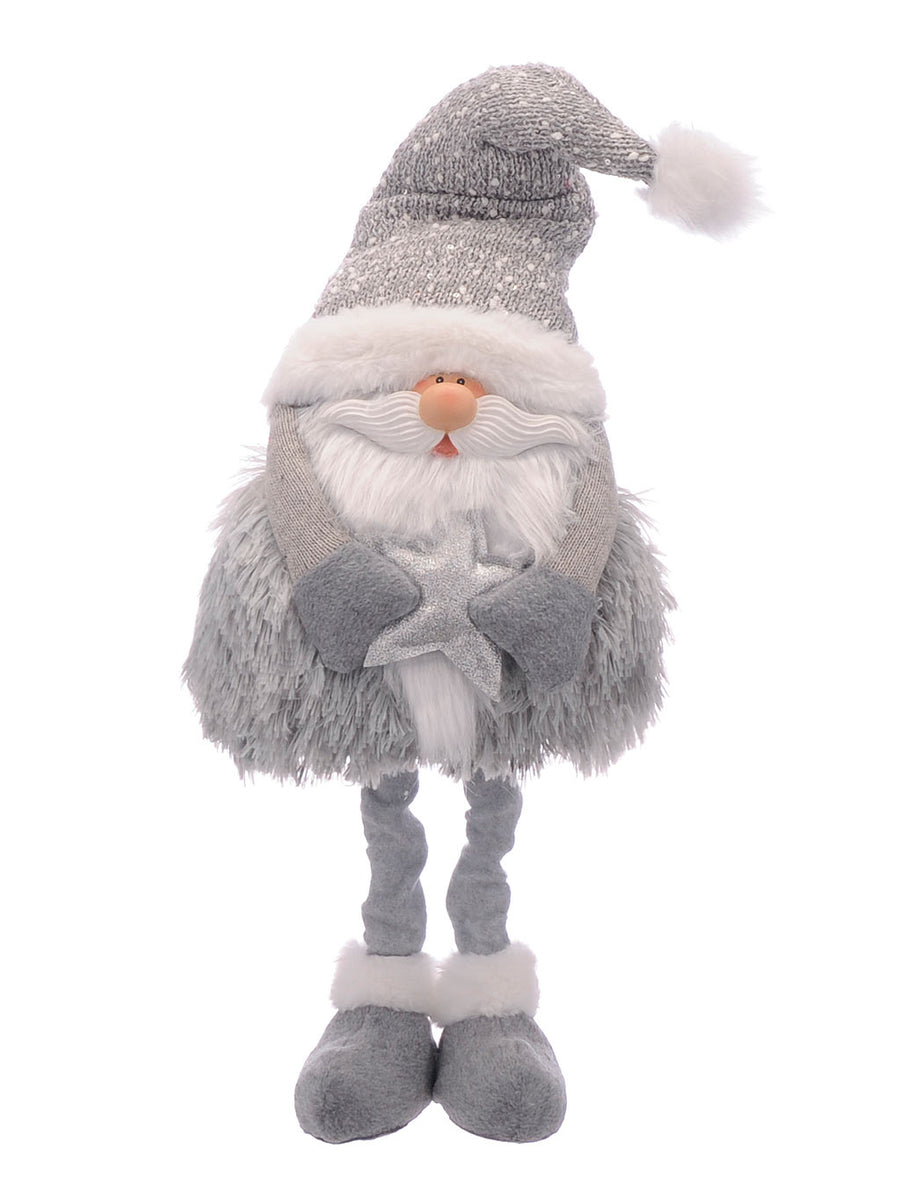 70cm Standing Grey Fur Gonk – Seasons Christmas Outlet