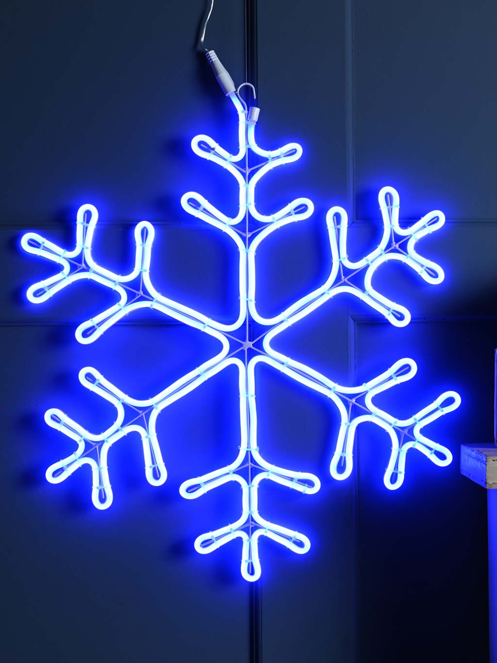 59cm Neon Flex Colour Change Snowflake With White/Blue LED – Seasons ...