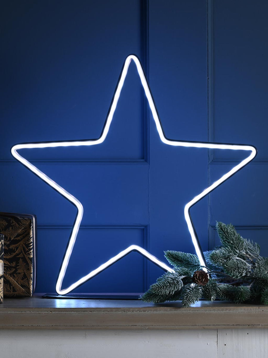 40cm Neon Flex RGB Star on Stand With Remote – Seasons Christmas Outlet