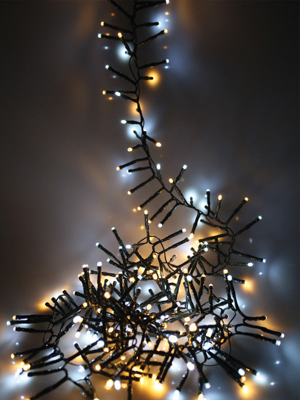 960 Multi-Action LED Christmas Cluster Lights - Warm White & White ...