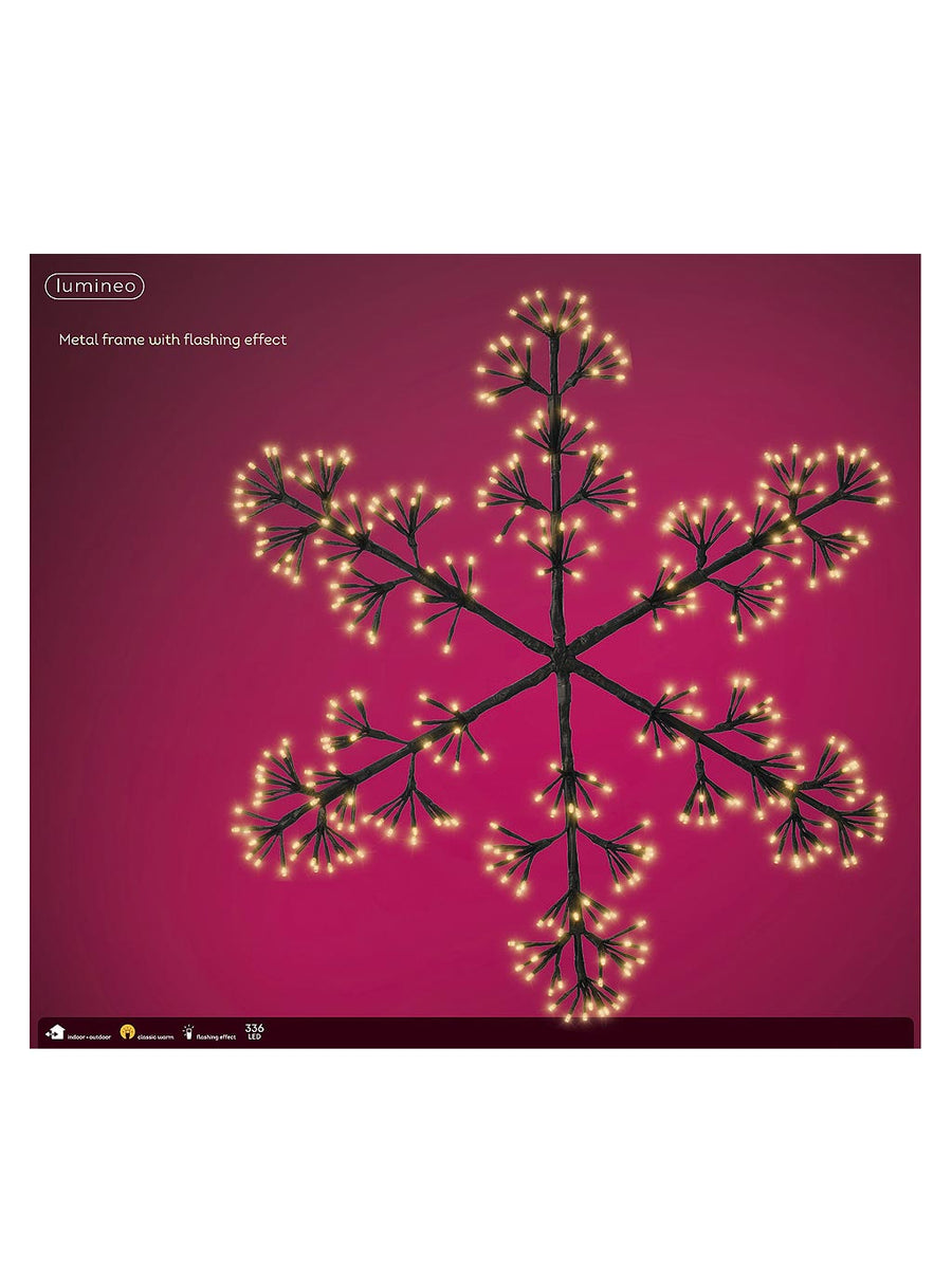 78cm Starburst Flashing Snowflake – Seasons Christmas Outlet