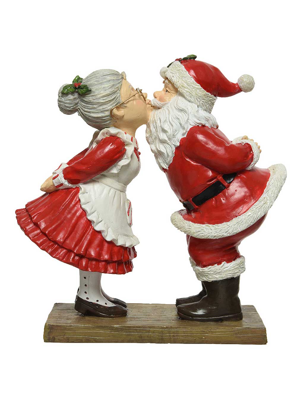 20cm Santa Mrs Claus Kissing Figure