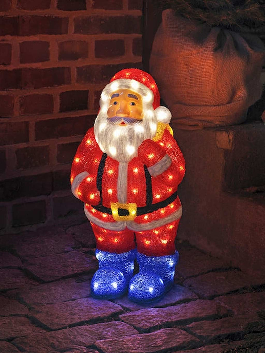 55cm Acrylic Santa with 104 LEDs – Seasons Christmas Outlet