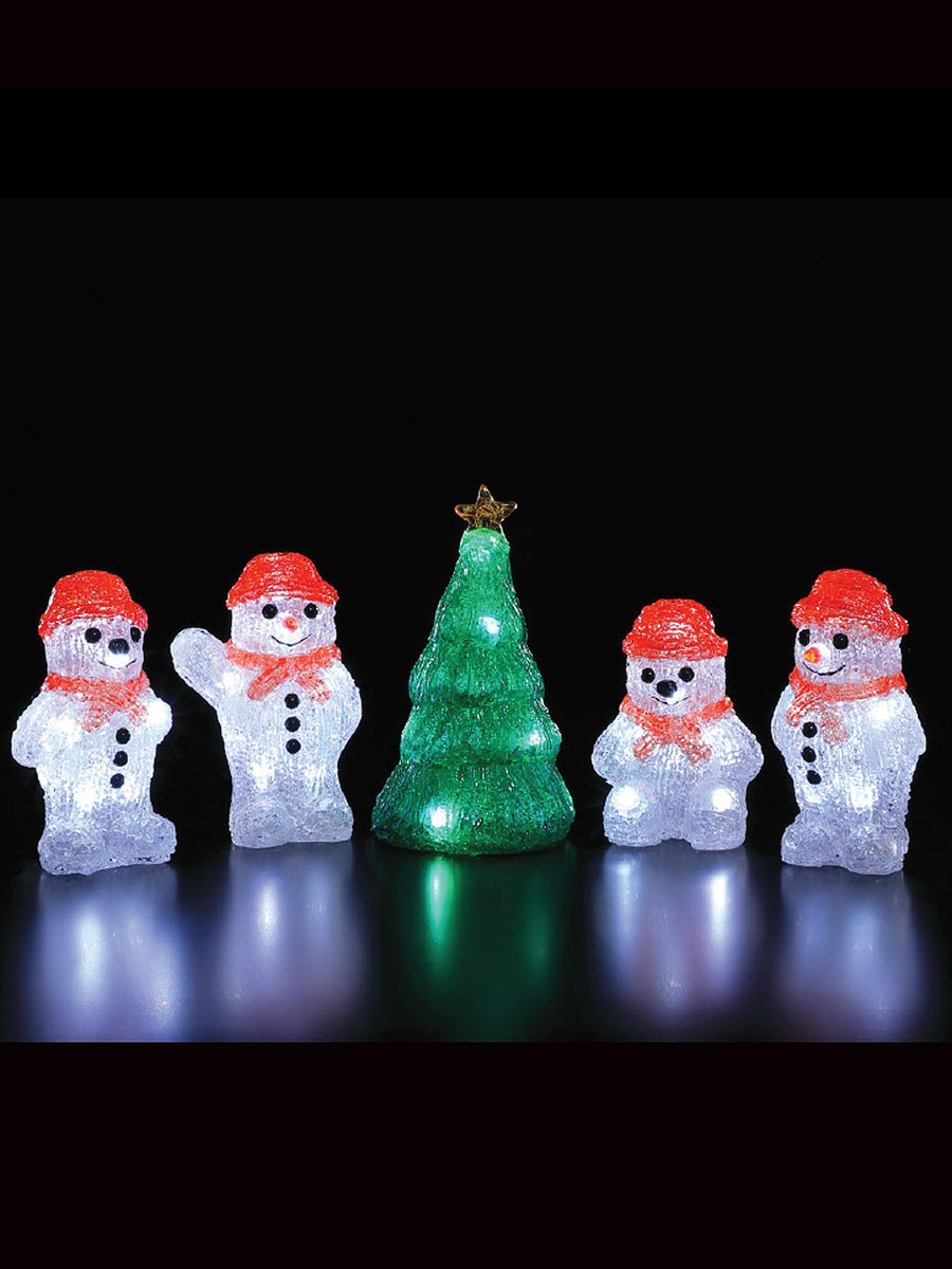 Set of 5 Acrylic Character Lights – Seasons Christmas Outlet