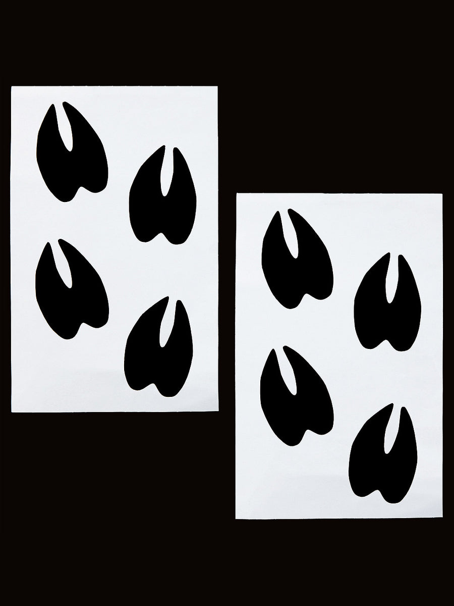 25 x 16cm Rudolph's Hooves Stencil Set 2pcs – Seasons Christmas Outlet