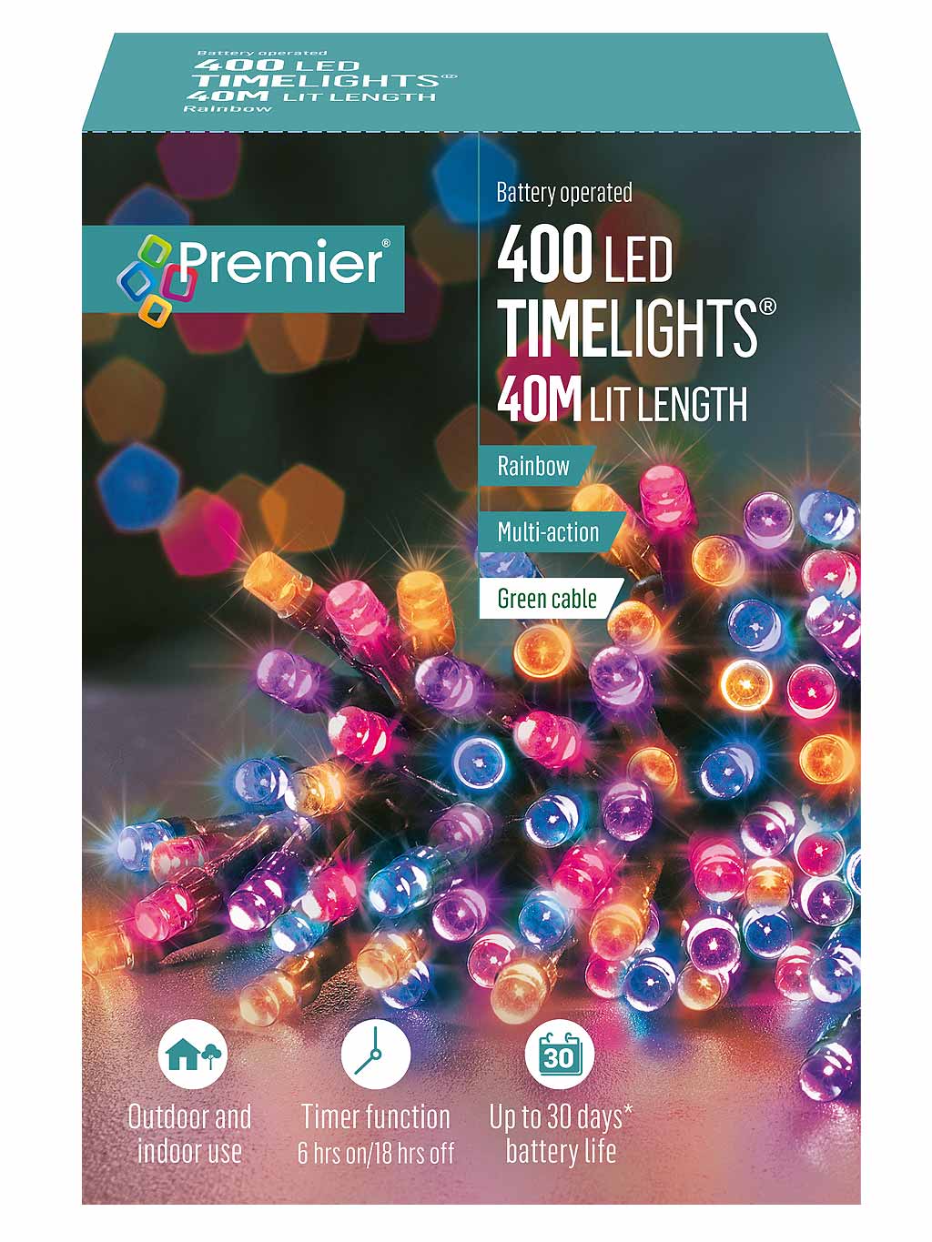 400 LED Battery Operated Multi-Action Christmas Lights – Seasons ...