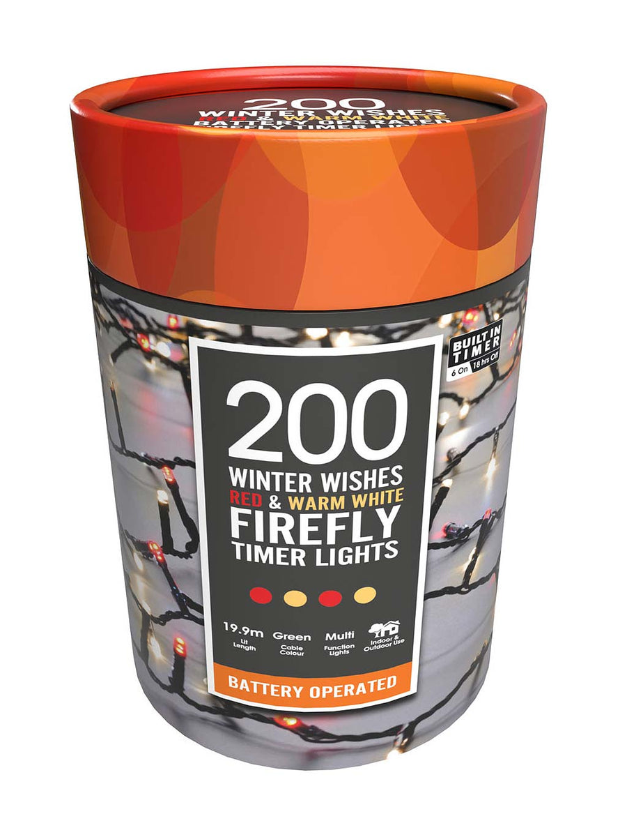 200 Battery Operated Timer Firefly Lights – Seasons Christmas Outlet