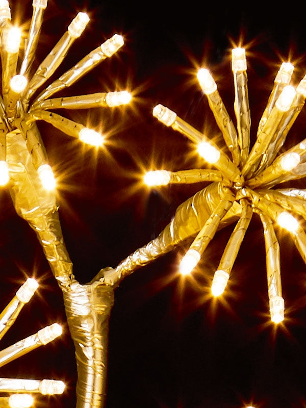 Set of 3 x 60cm Gold Starburst Path Light with 140 Warm White LEDs ...